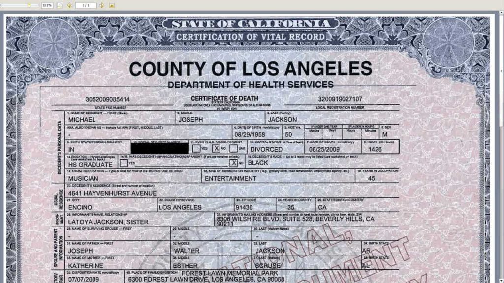 Michael Jackson - Death Date Calculator